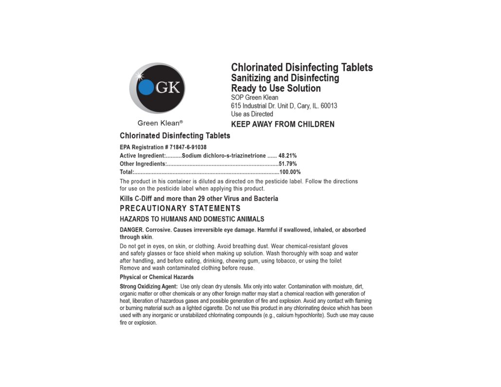 Green Klean Chlorinated Disinfectant Tablets - OBCO Chemical ...
