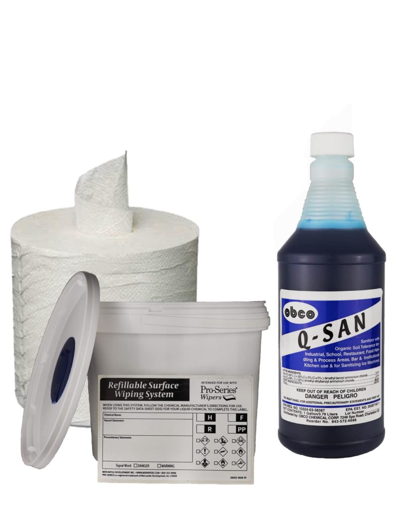 Q-San Quat-Based Disinfectant Wipe Kit - OBCO Chemical Corporation ...